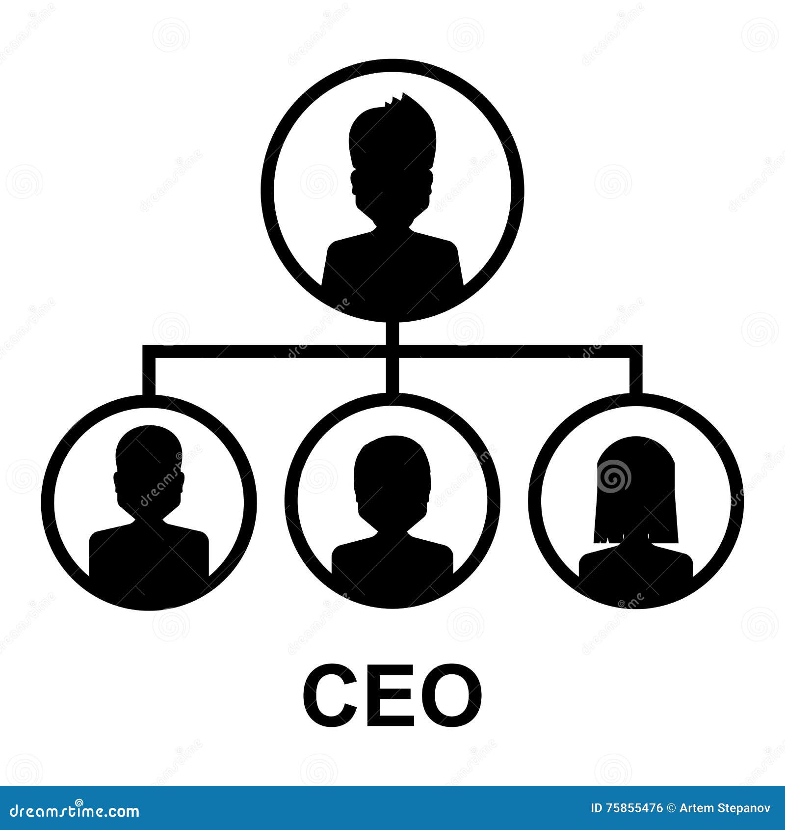 Ceo pictogram stock illustratie. Illustration of collectief - 75855476