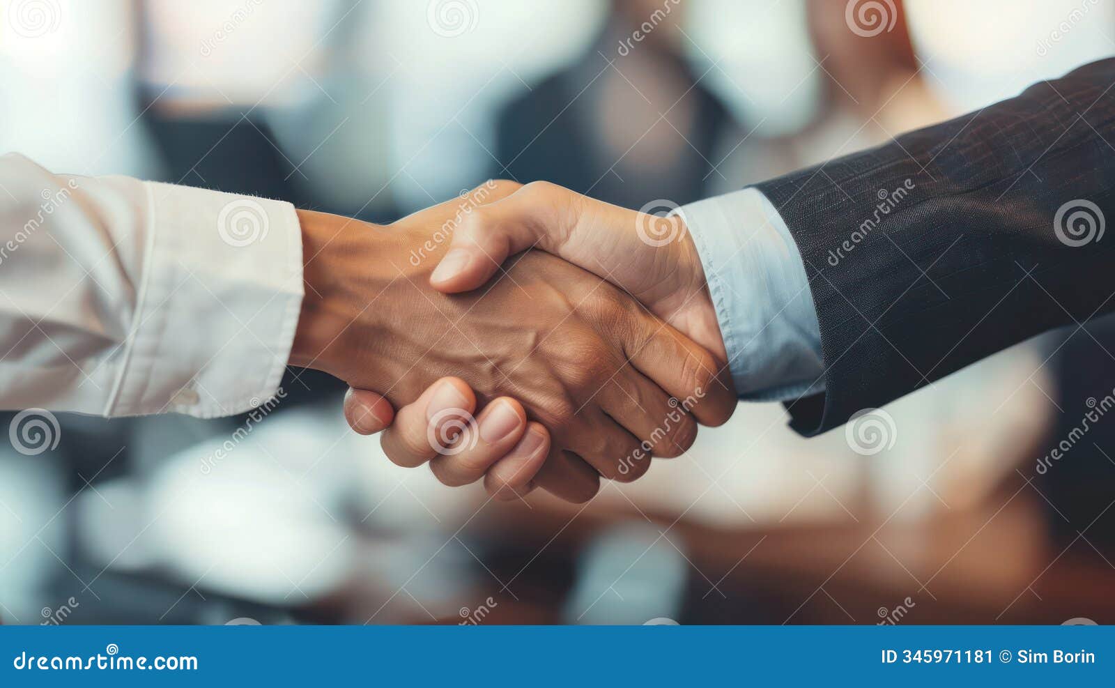 CEO Shaking Hands with a Business Stakeholder in a Corporate Stock ...