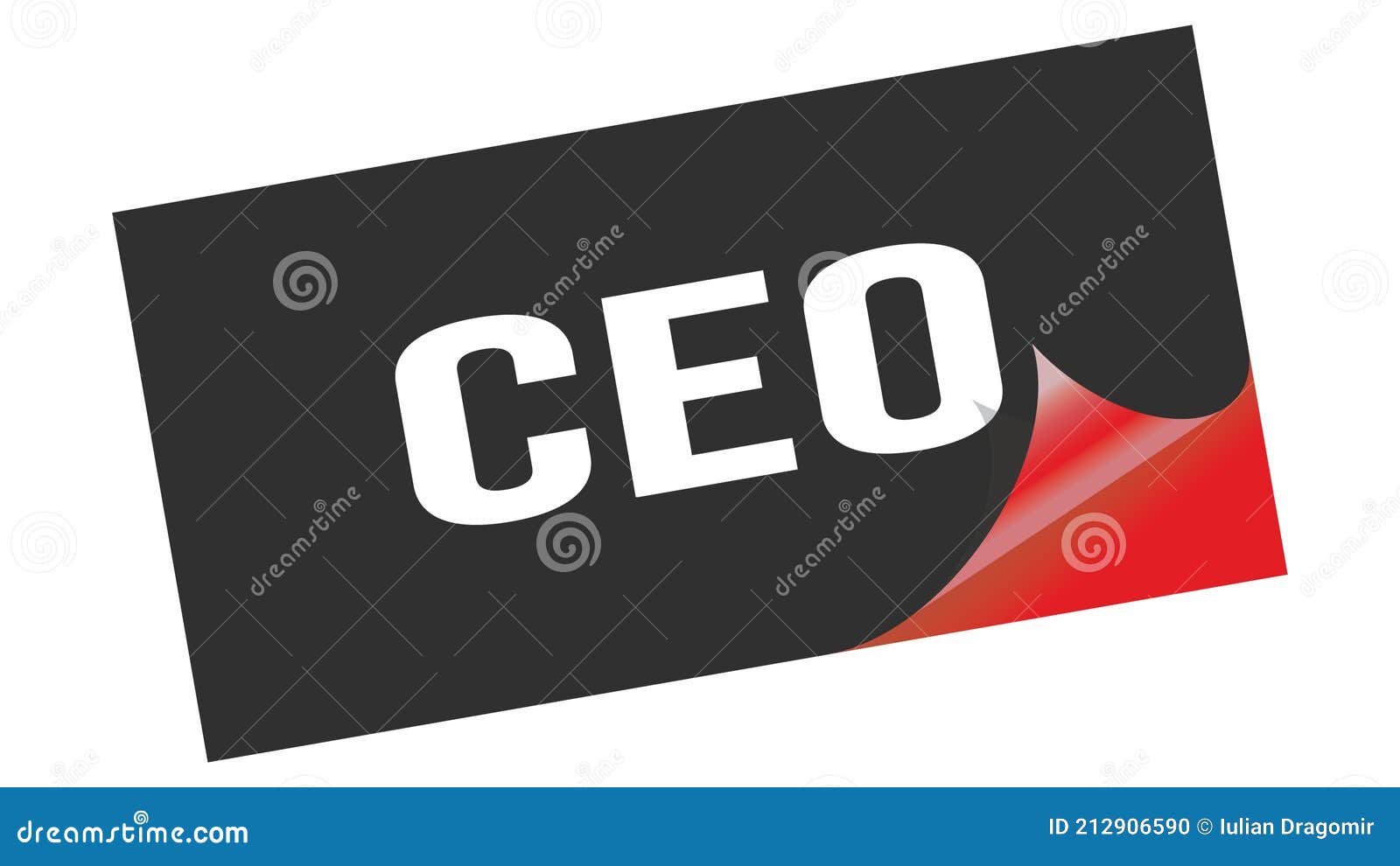 CEO Text on Black Red Sticker Stamp Stock Illustration - Illustration ...