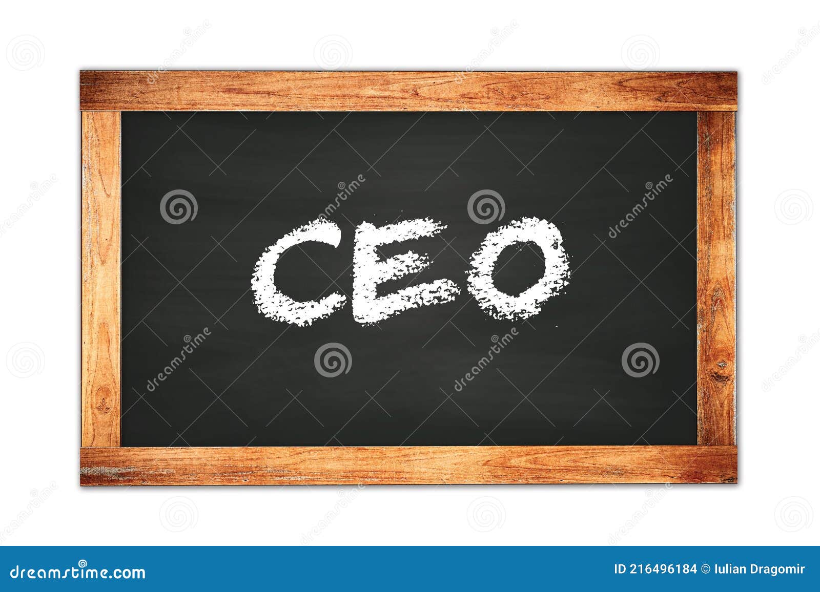 CEO Text Written on Wooden Frame School Blackboard Stock Photo - Image ...
