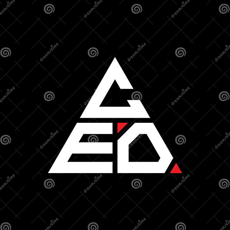 CEO Triangle Letter Logo Design with Triangle Shape. CEO Triangle Logo ...