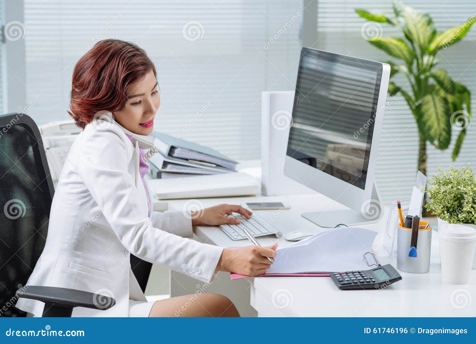 CEO at work stock photo. Image of sitting, multitask - 61746196