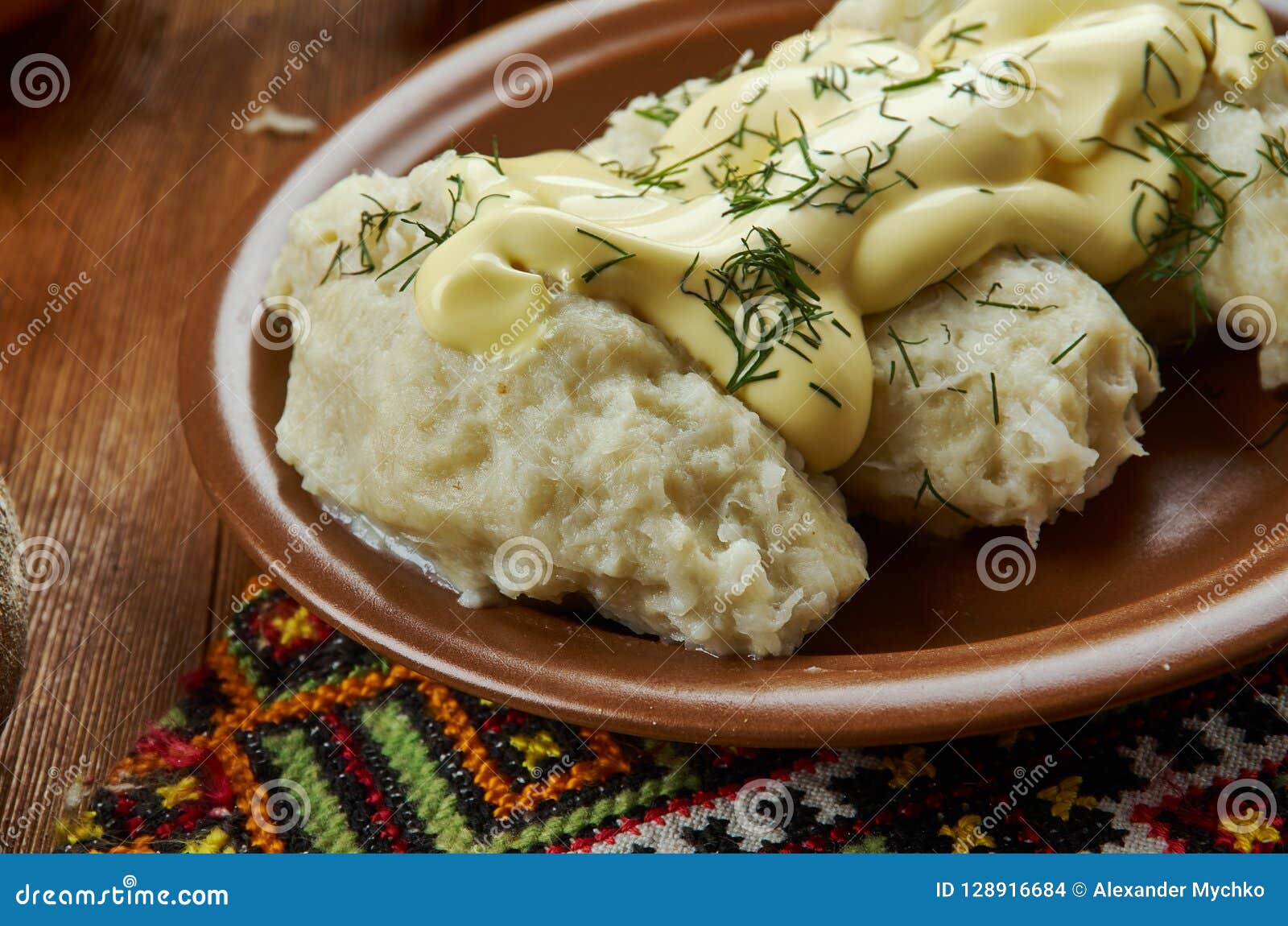 Cepelinai lituano foto de stock. Imagem de dobradura - 128916684