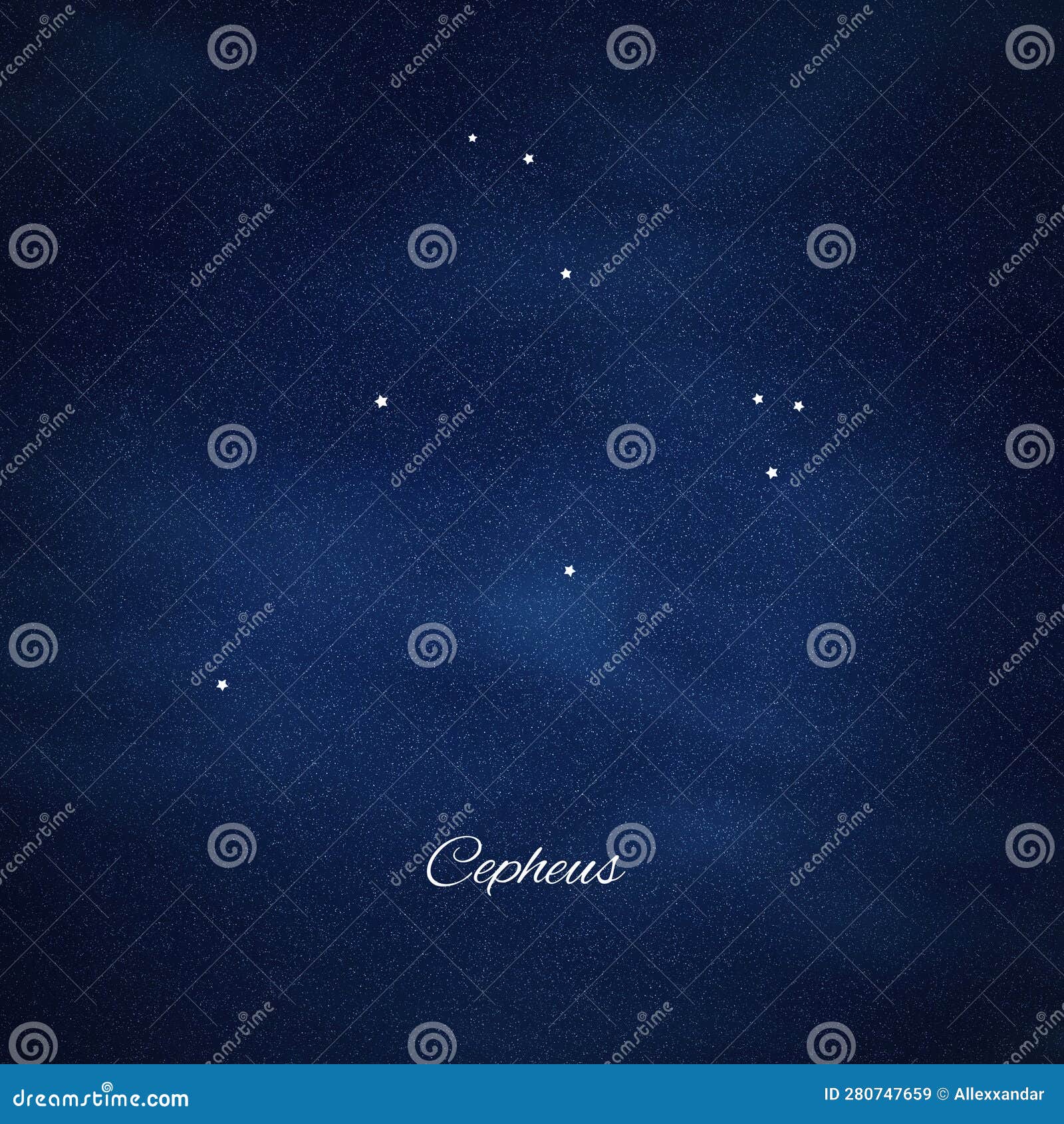 Cepheus Constellation, Cluster of Stars, King Cepheus Constellation ...