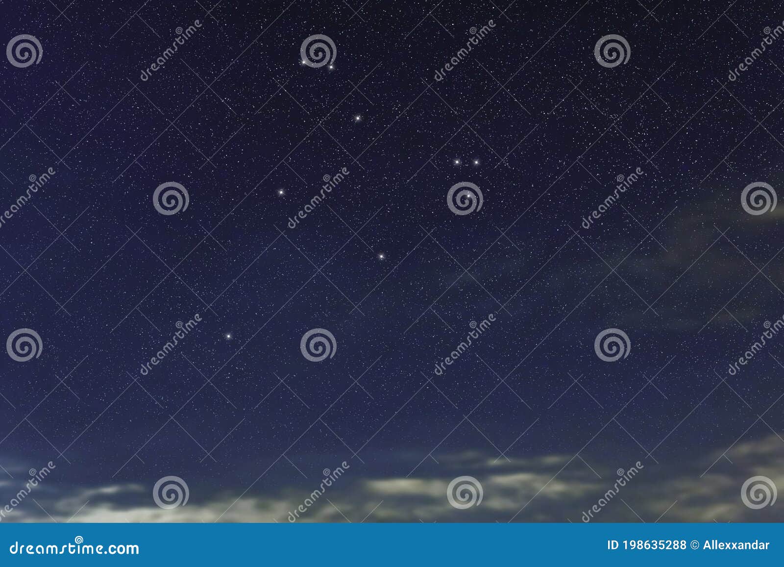 Cepheus Star Constellation, Night Sky, Cluster of Stars, Deep Space ...