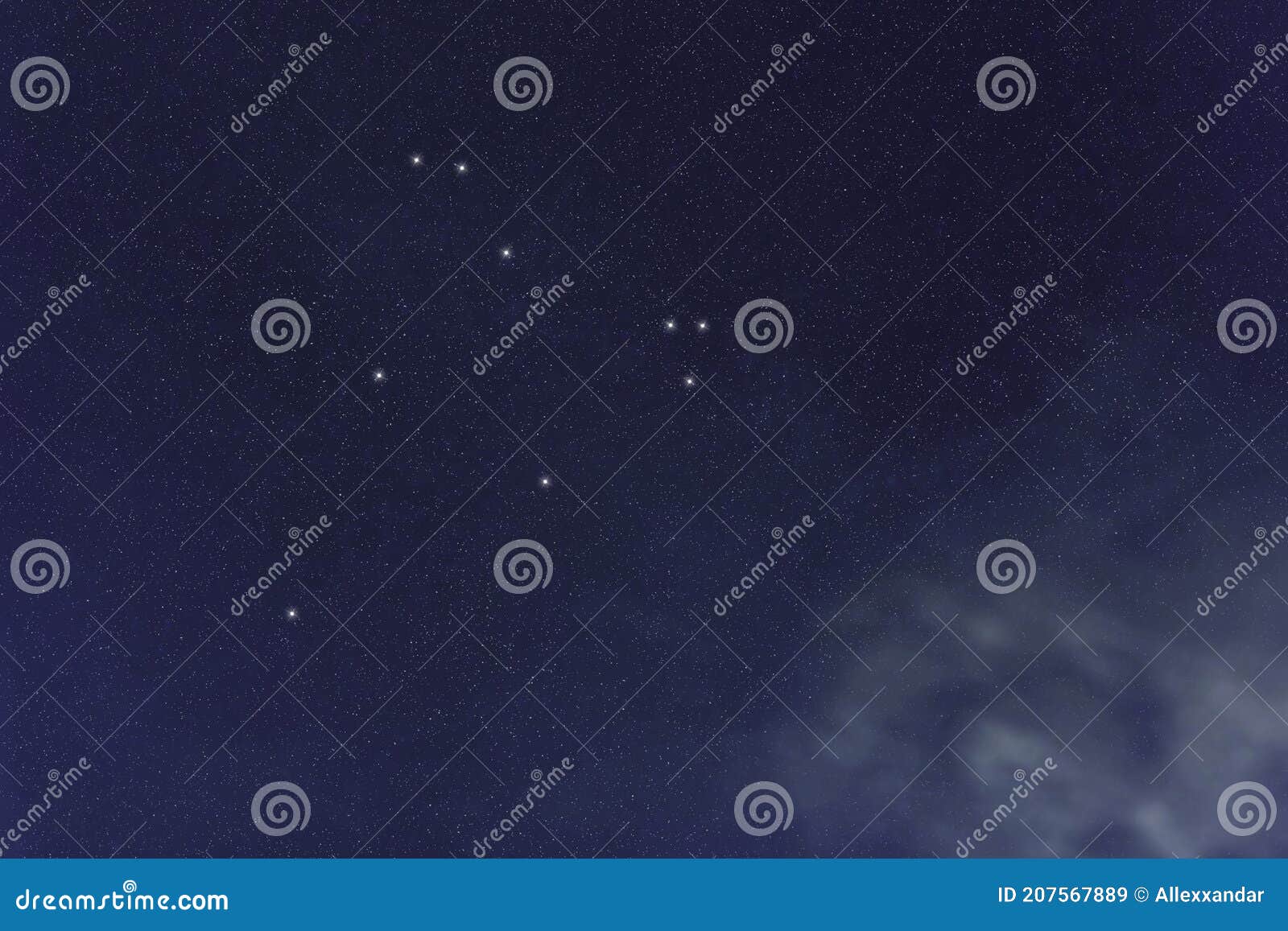 Cepheus Star Constellation, Night Sky, Cluster of Stars, Deep Space ...