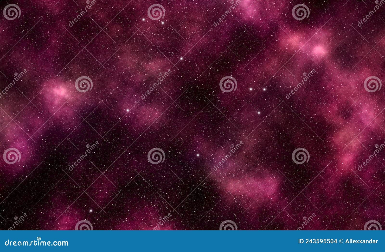 Cepheus Star Constellation, Night Sky, Cluster of Stars, Deep Space ...