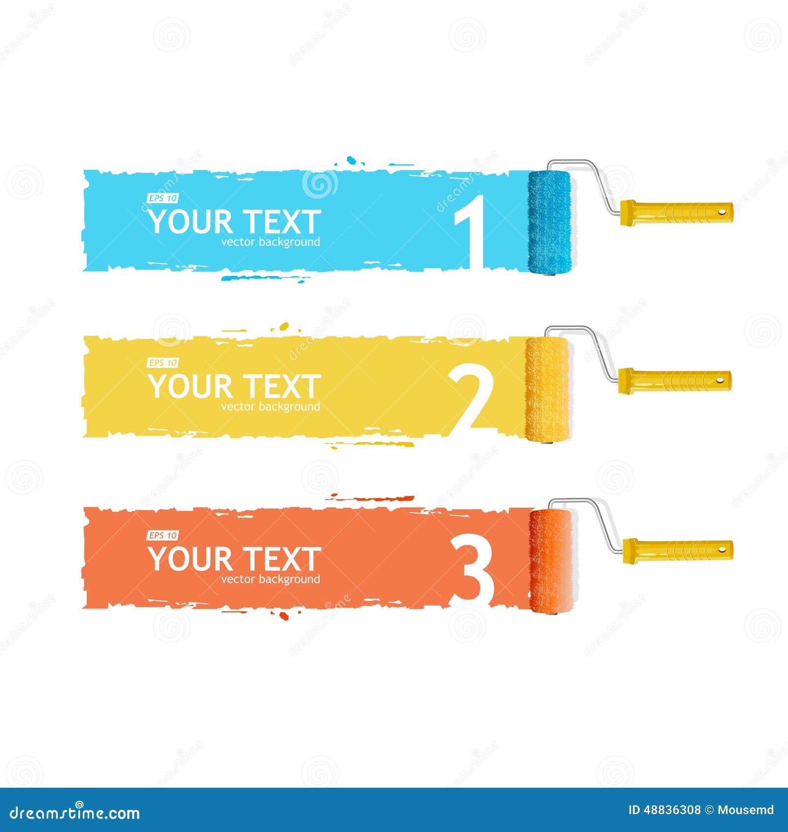 Cepillo Del Rodillo Del Vector Para El Texto, Infographics Ilustración ...