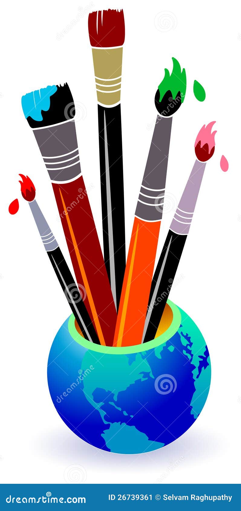 Brochas Ilustraciones Stock, Vectores, Y Clipart – (2,013 Ilustraciones ...