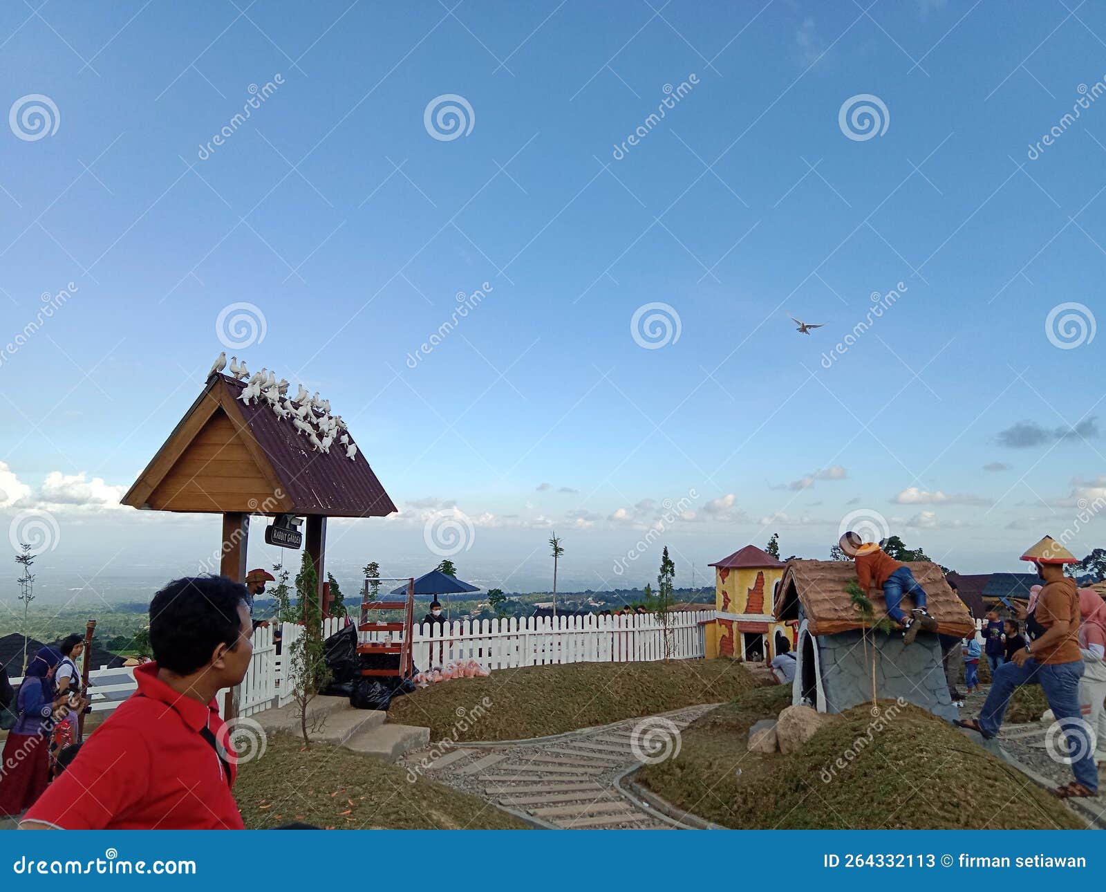 Cepogo Cheese Park editorial stock photo. Image of person - 264332113