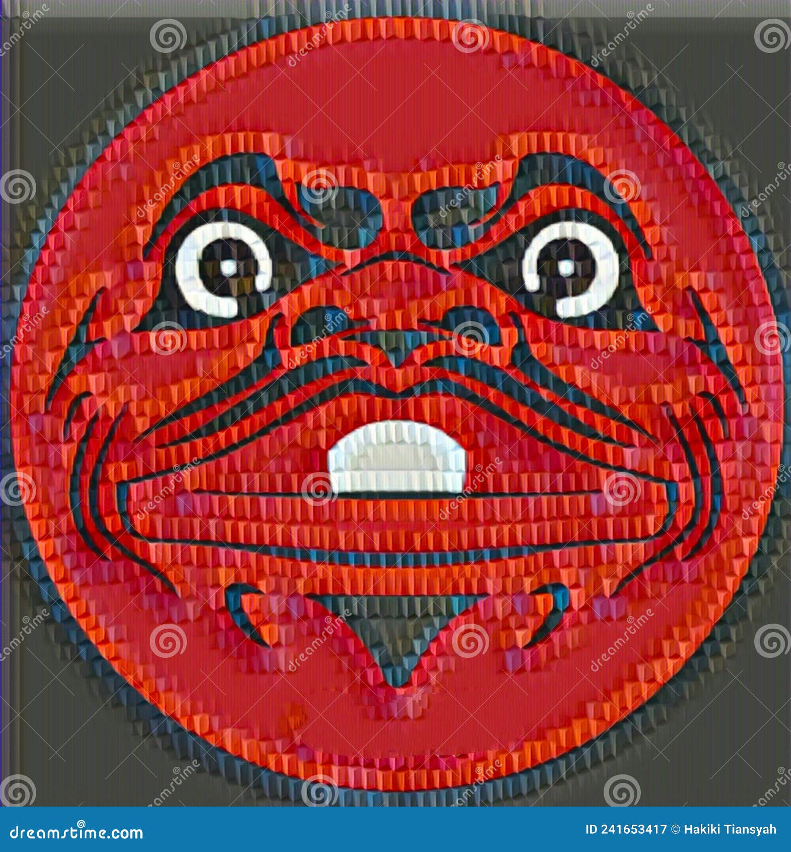 Cepot wayang art stock illustration. Illustration of pattern - 241653417