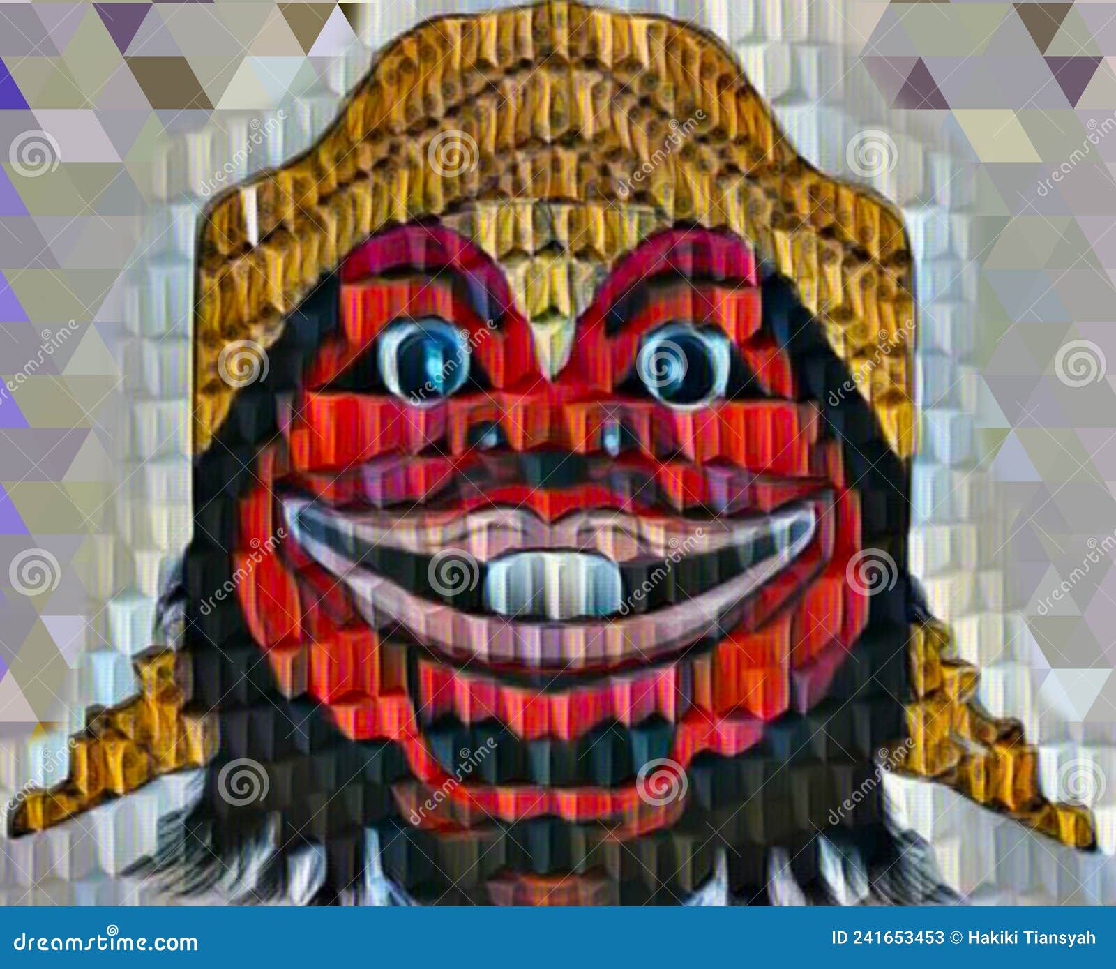 Cepot wayang art stock illustration. Illustration of design - 241653453