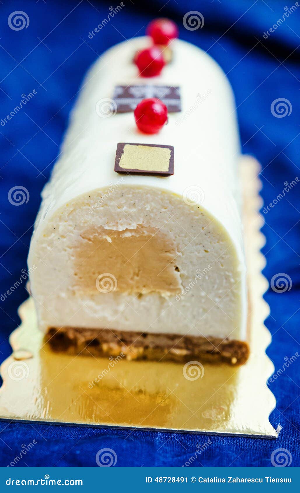 Ceppo Di Yule Della Frutta Candita E Del Cioccolato Immagine Stock ...