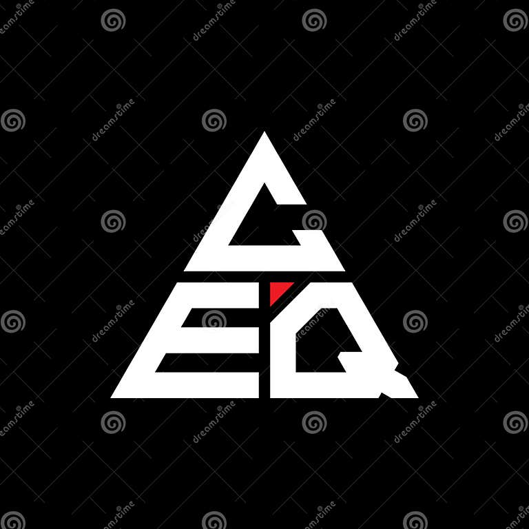 CEQ Triangle Letter Logo Design with Triangle Shape. CEQ Triangle Logo ...