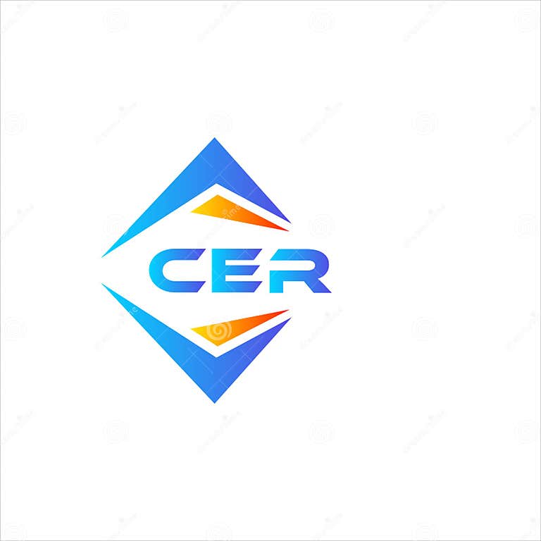 CER Abstract Technology Logo Design on White Background. CER Creative ...
