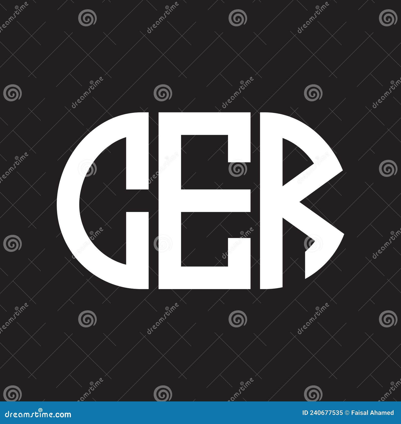 CER Letter Logo Design on Black Background. CER Creative Initials ...