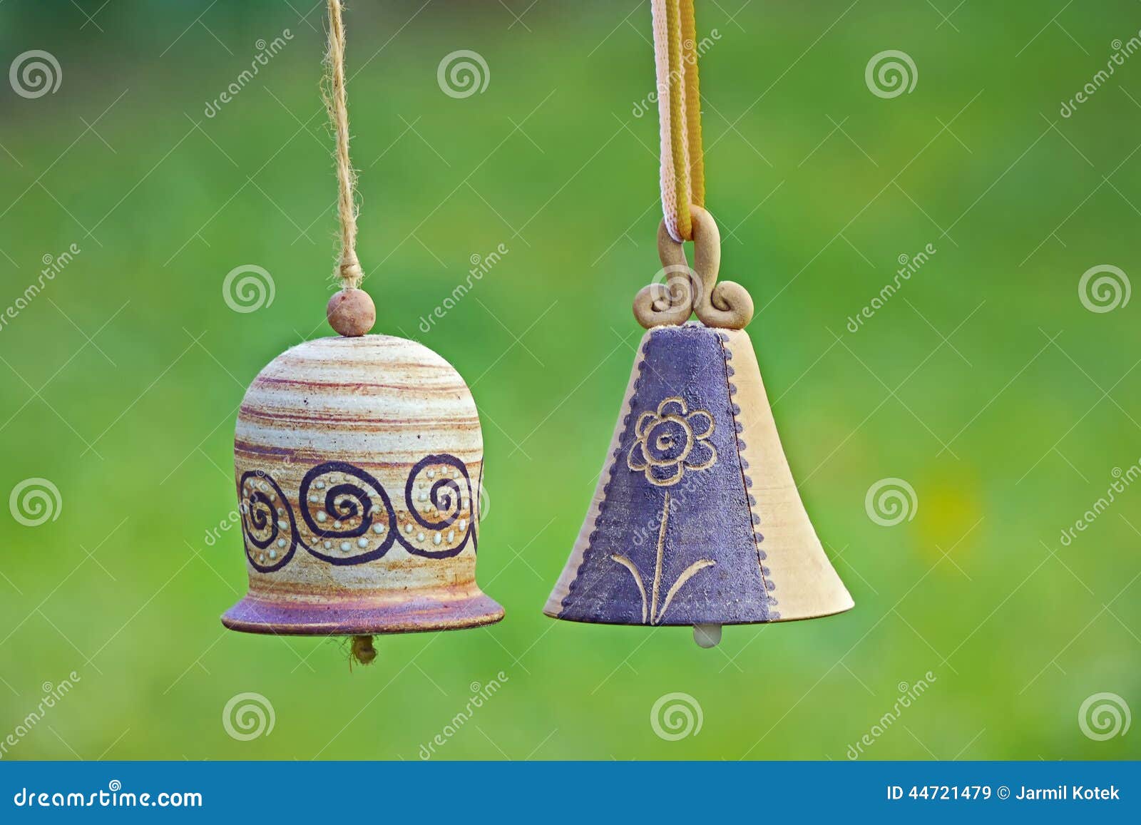 Ceramic bells in garden stock image. Image of porcelain - 44721479