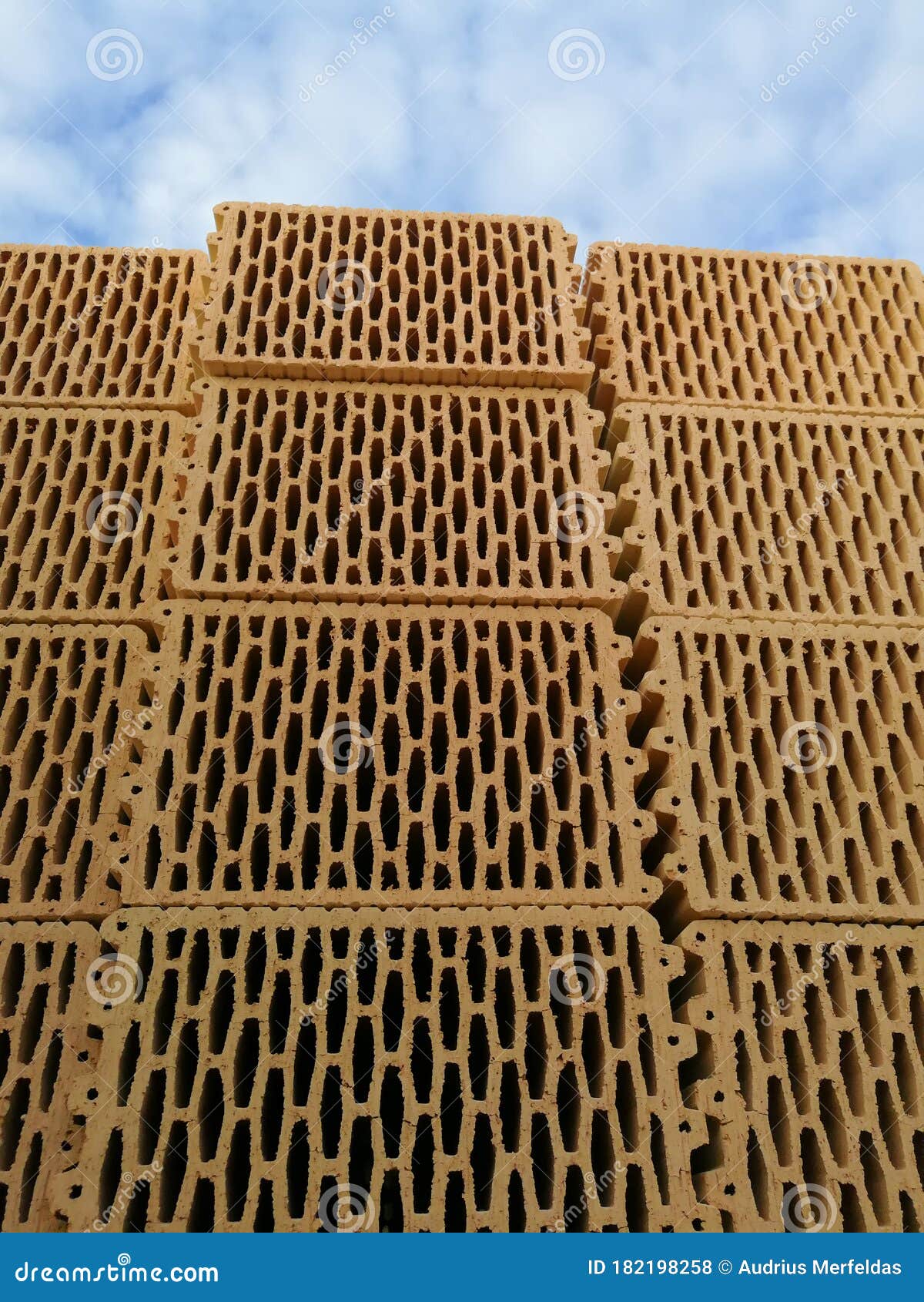 Ceramic Blocks Stacked in Construction Site Stock Photo - Image of ...
