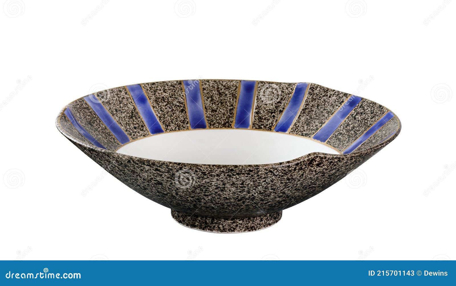 Ceramic Bowl with Marble Texture, Empty Bowl with Stripes Pattern ...