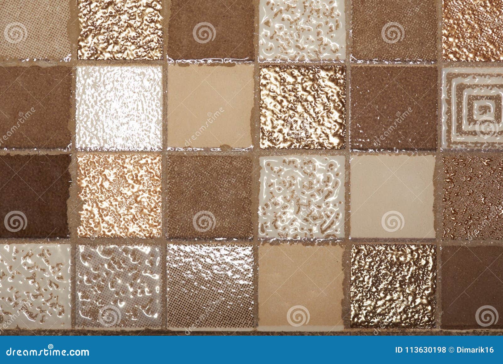 Ceramic brown square tiles stock photo. Image of construction - 113630198