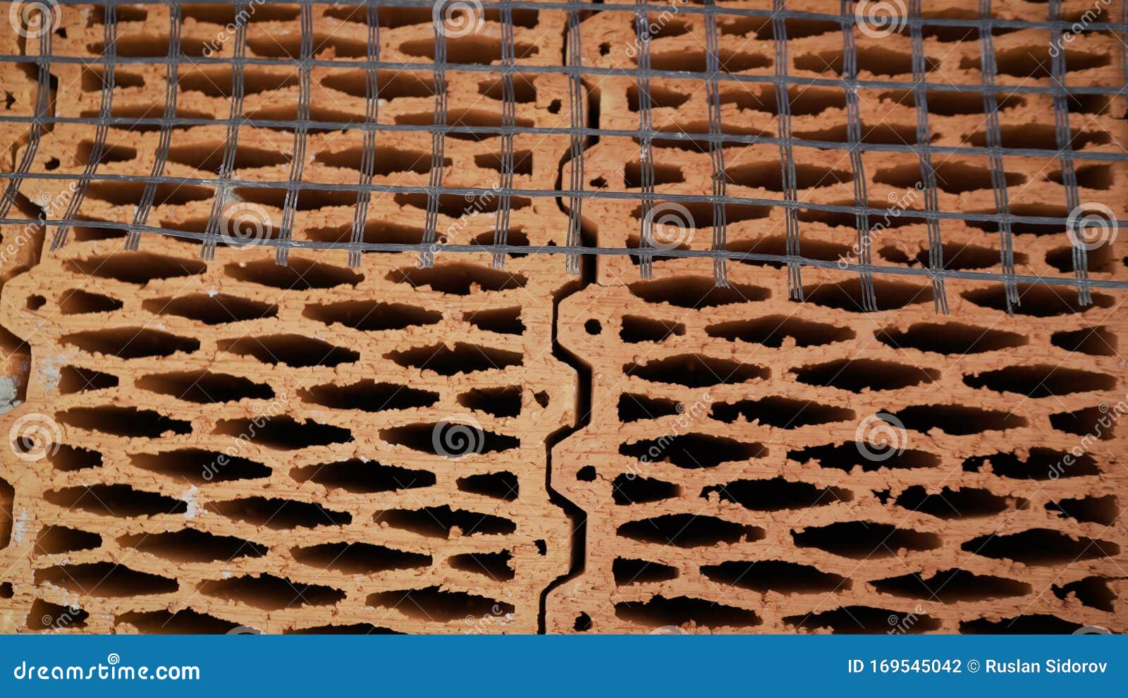 Ceramic Building Blocks Stacked in a Row. Ceramic Blocks are in a Row ...
