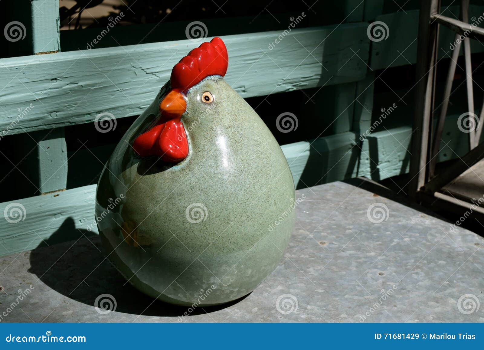 Ceramic Chicken stock image. Image of yard, comical, whimsical - 71681429