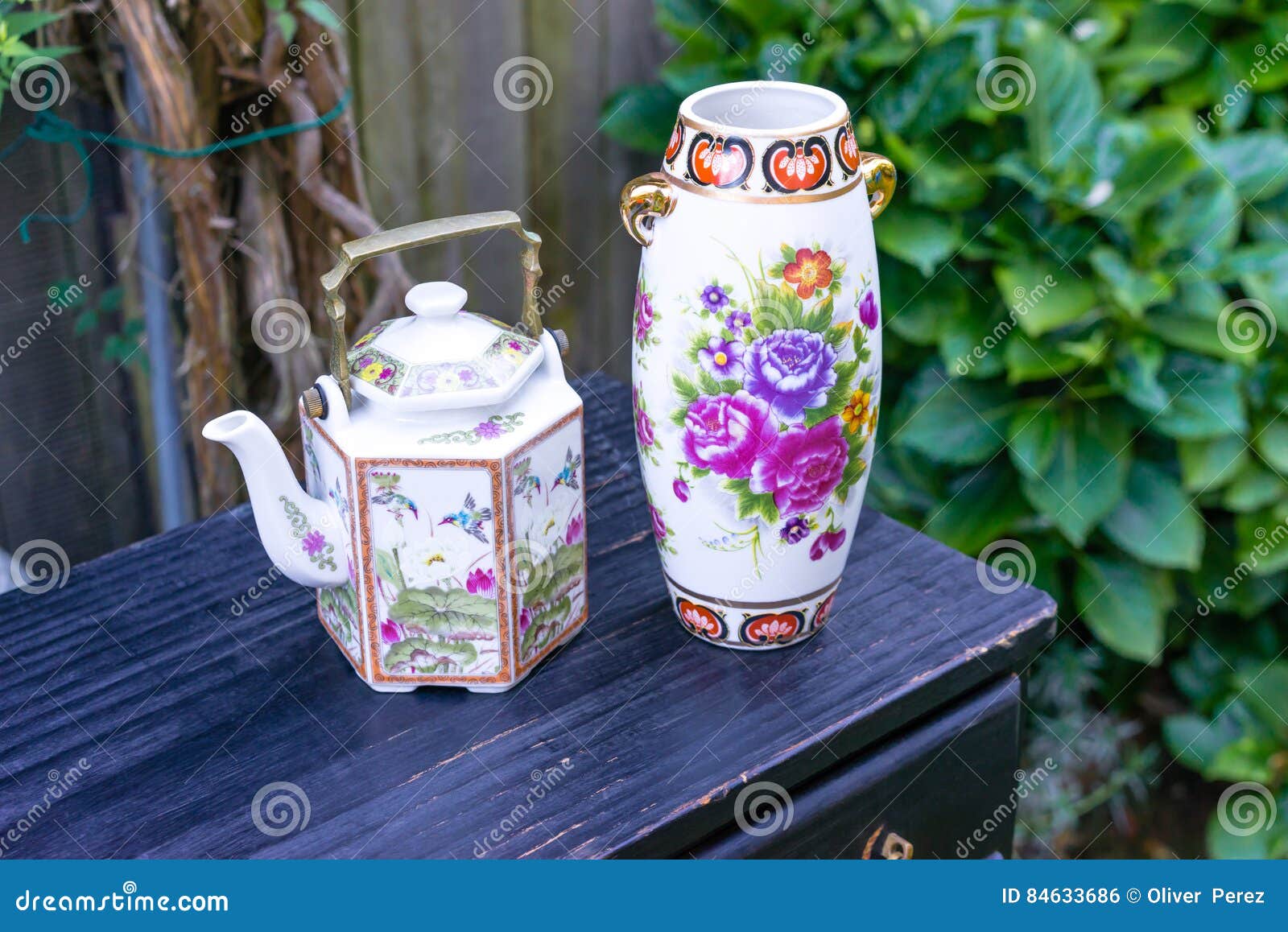 Ceramic Chinaware stock photo. Image of collection, floral - 84633686
