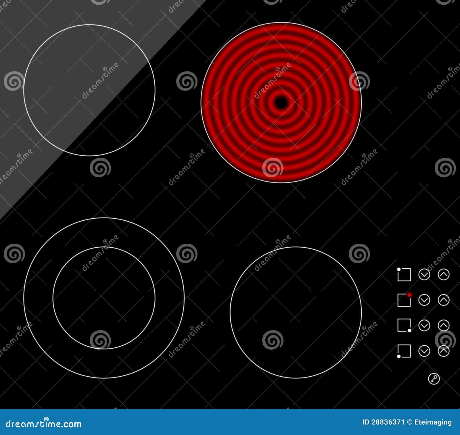 Ceramic cooktop stock illustration. Illustration of hotplate - 28836371
