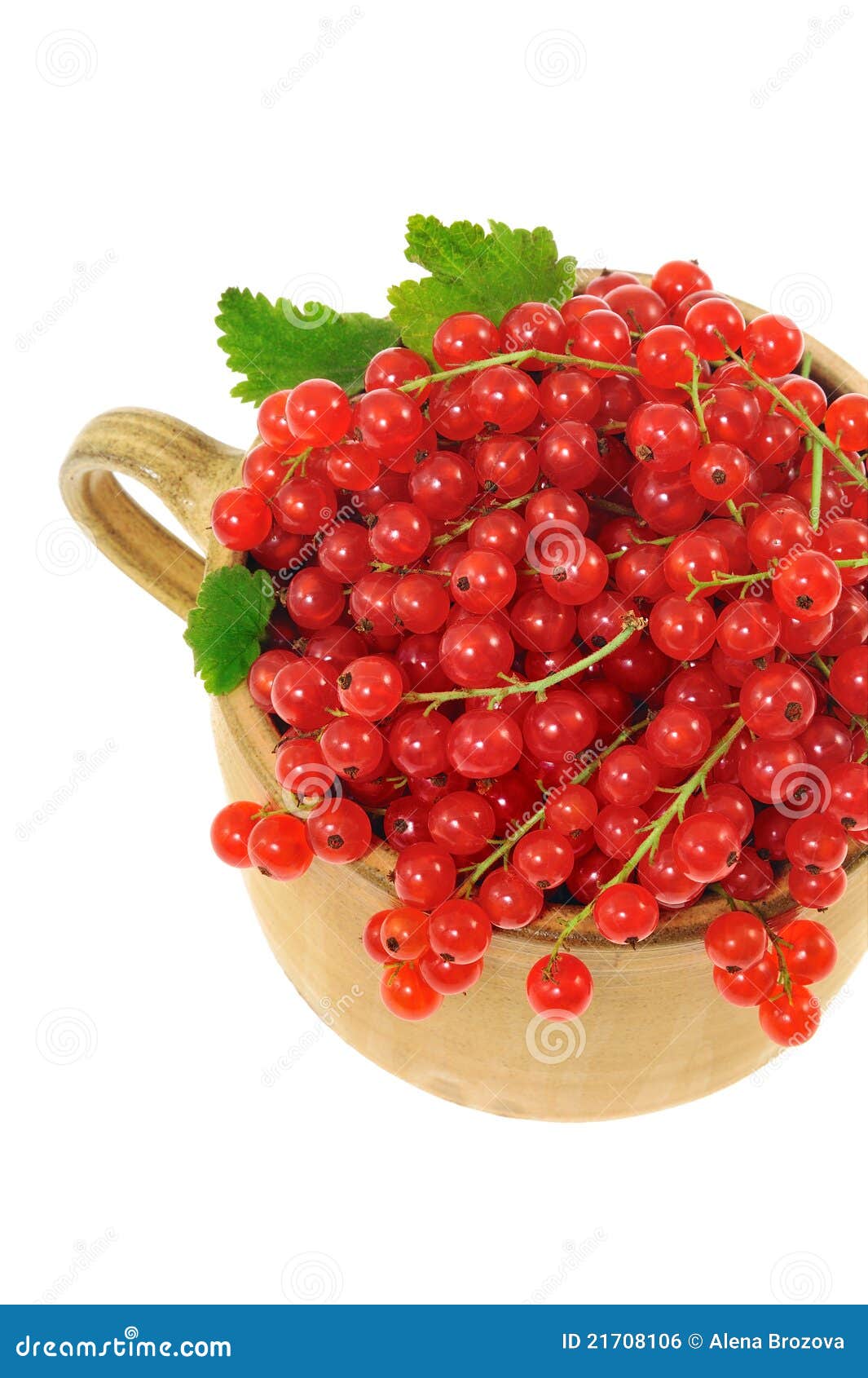 Ceramic Cup Full of Fresh Red Currant Berries Stock Photo - Image of ...