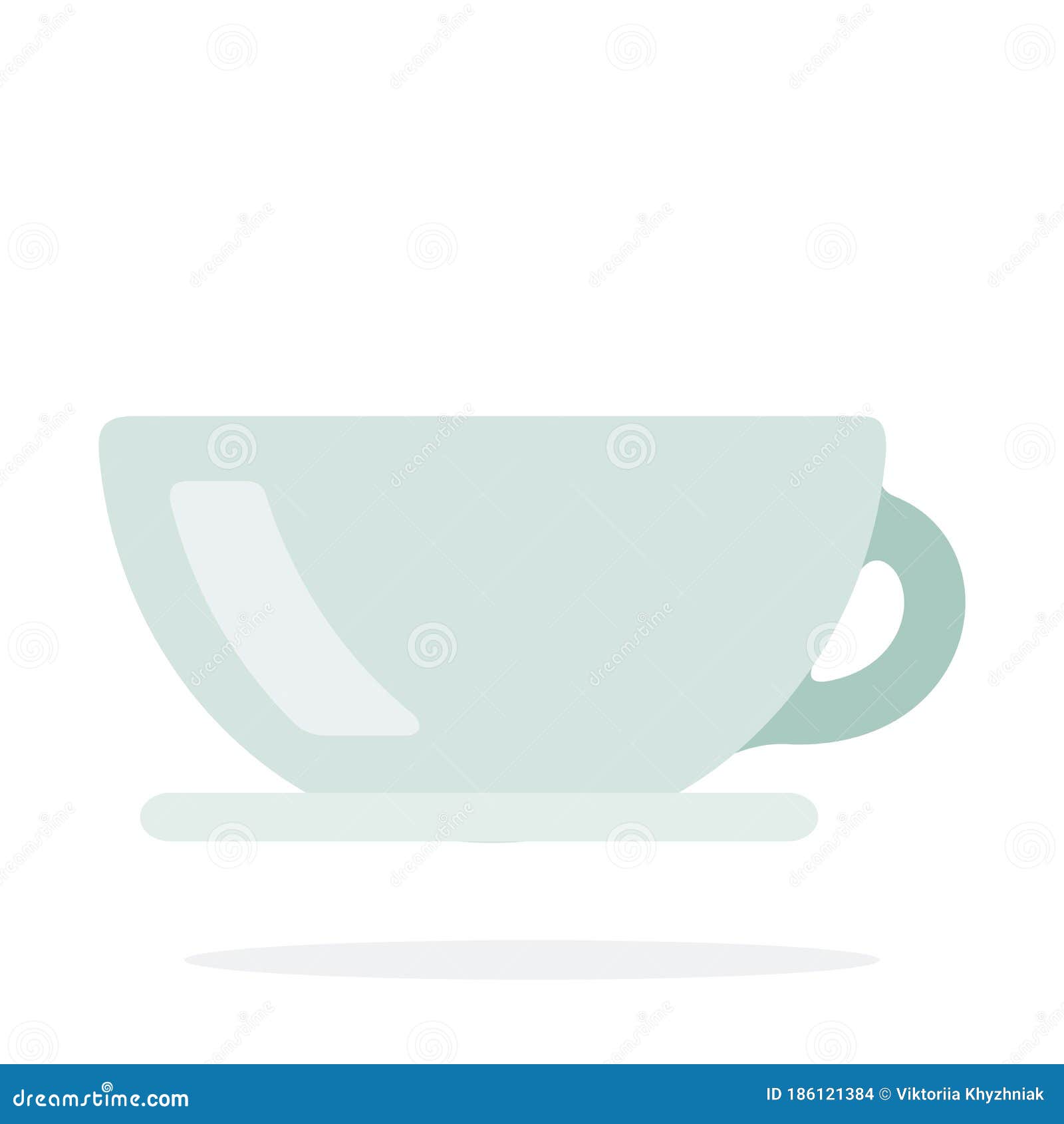 Ceramic Cup and Saucer Vector Flat Isolated Stock Vector - Illustration ...