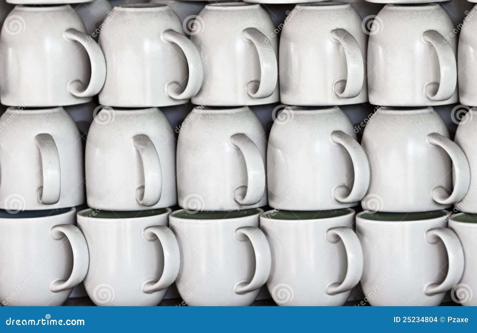 Ceramic Cups on Market Stall Stock Photo - Image of handmade, container ...