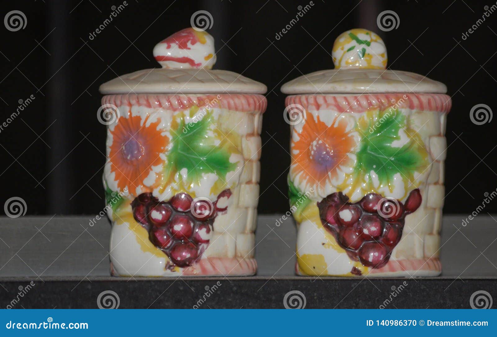 Ceramic Designer Clay Pots Kitchenware Stock Photo - Image of heat ...