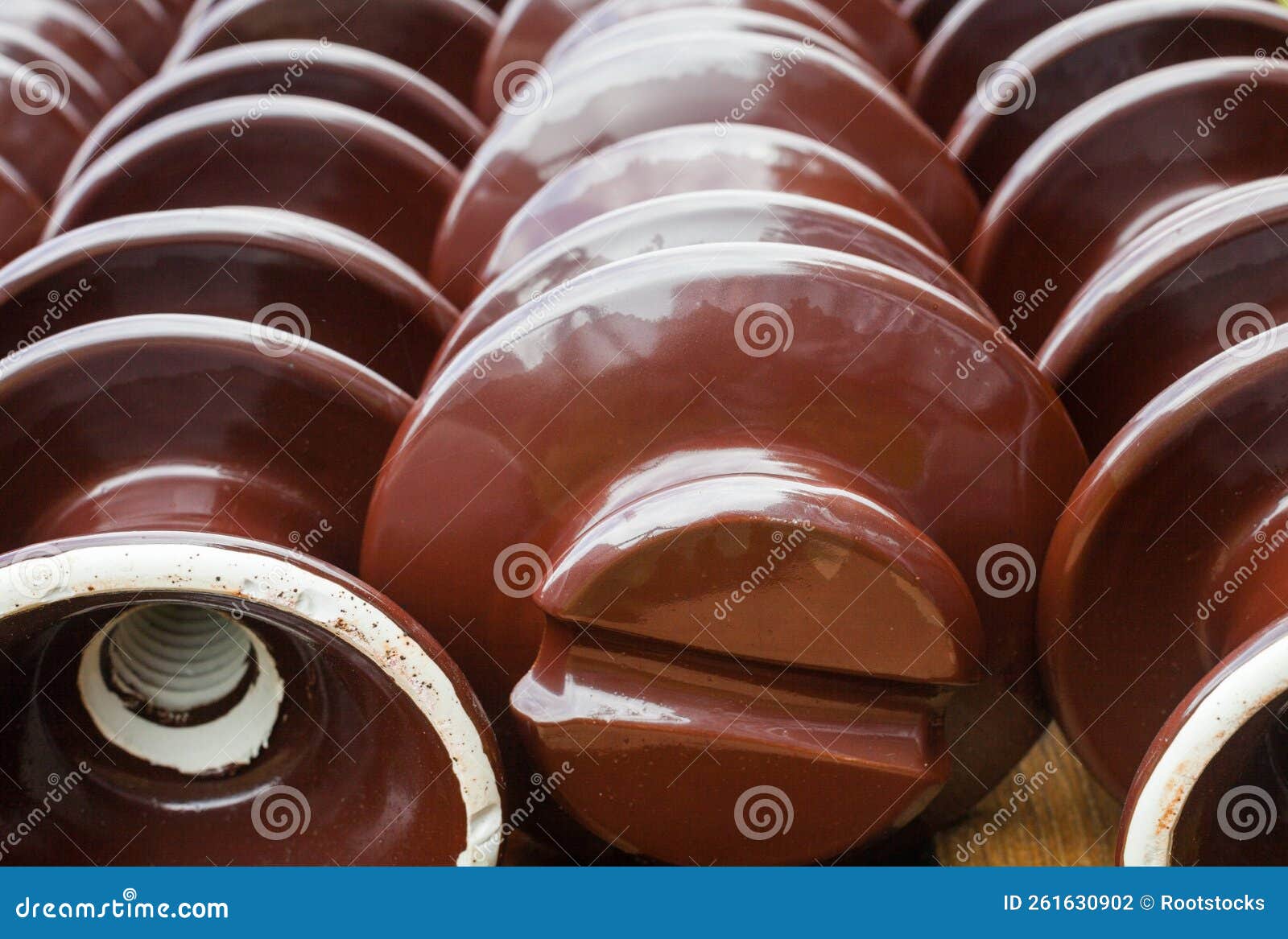 Ceramic disc insulators stock photo. Image of business - 261630902
