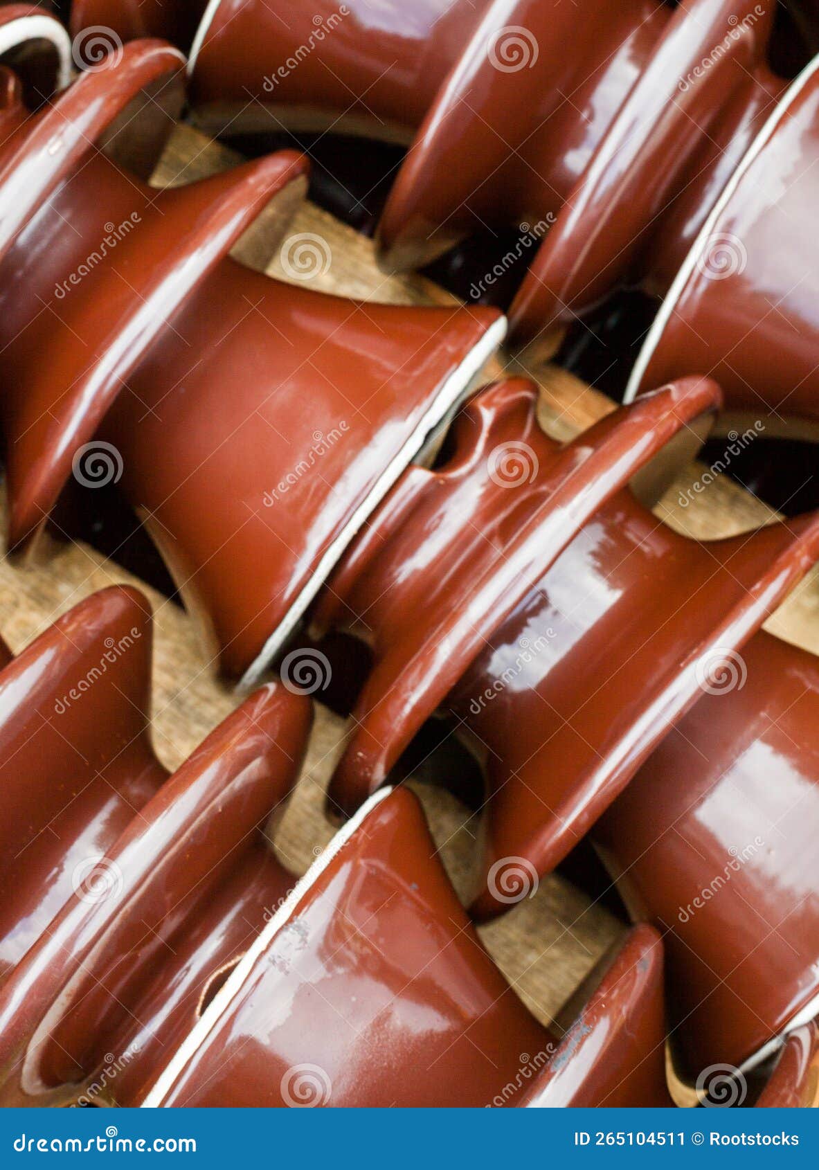 Ceramic disc insulators stock image. Image of line, network - 265104511