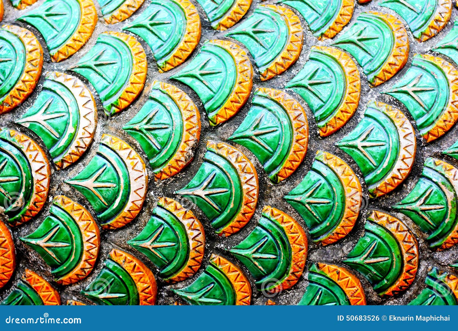 Ceramic dragon scales stock photo. Image of temple, asia - 50683526