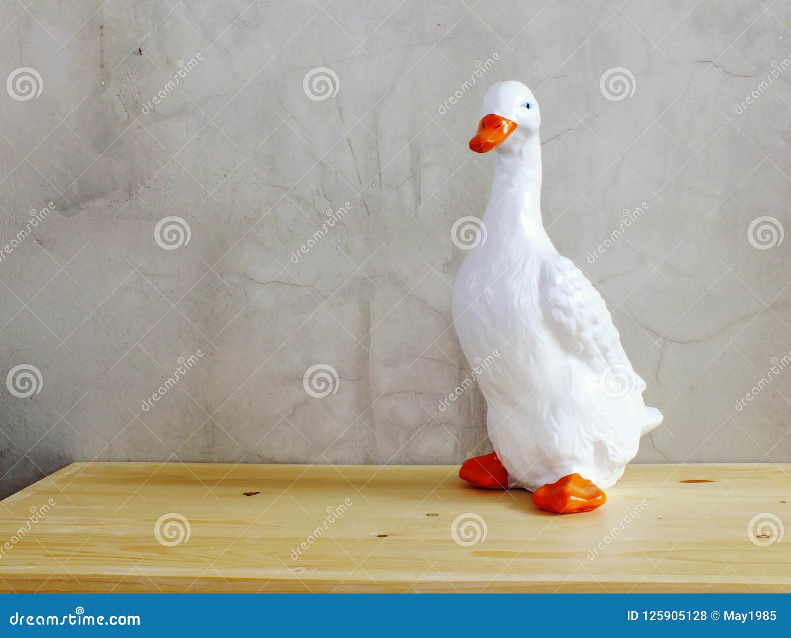 Ceramic Duck Interior Decor Ceramic Statue with with Space Stock Photo ...