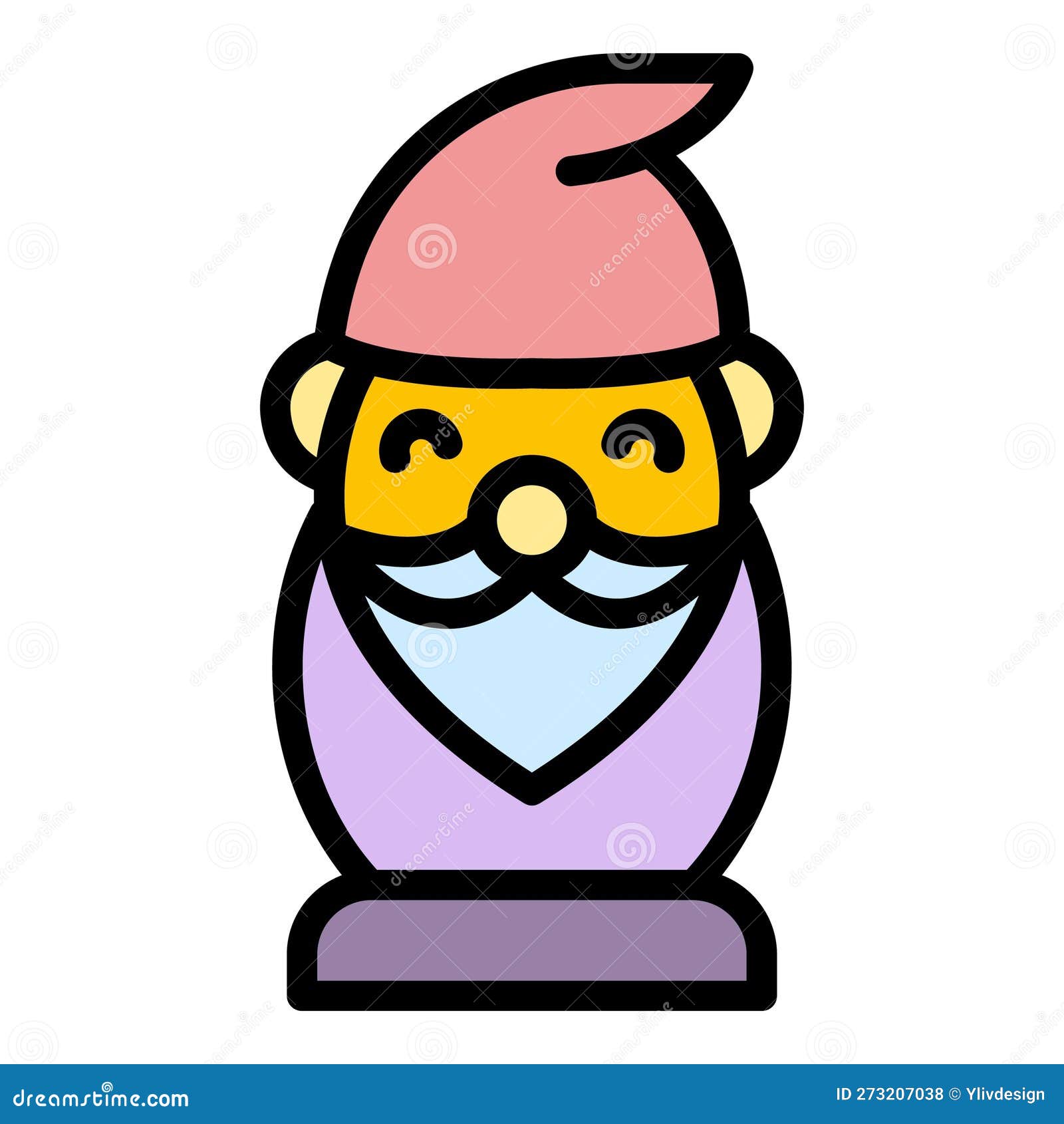 Ceramic Dwarf Icon Vector Flat Stock Vector - Illustration of outline ...