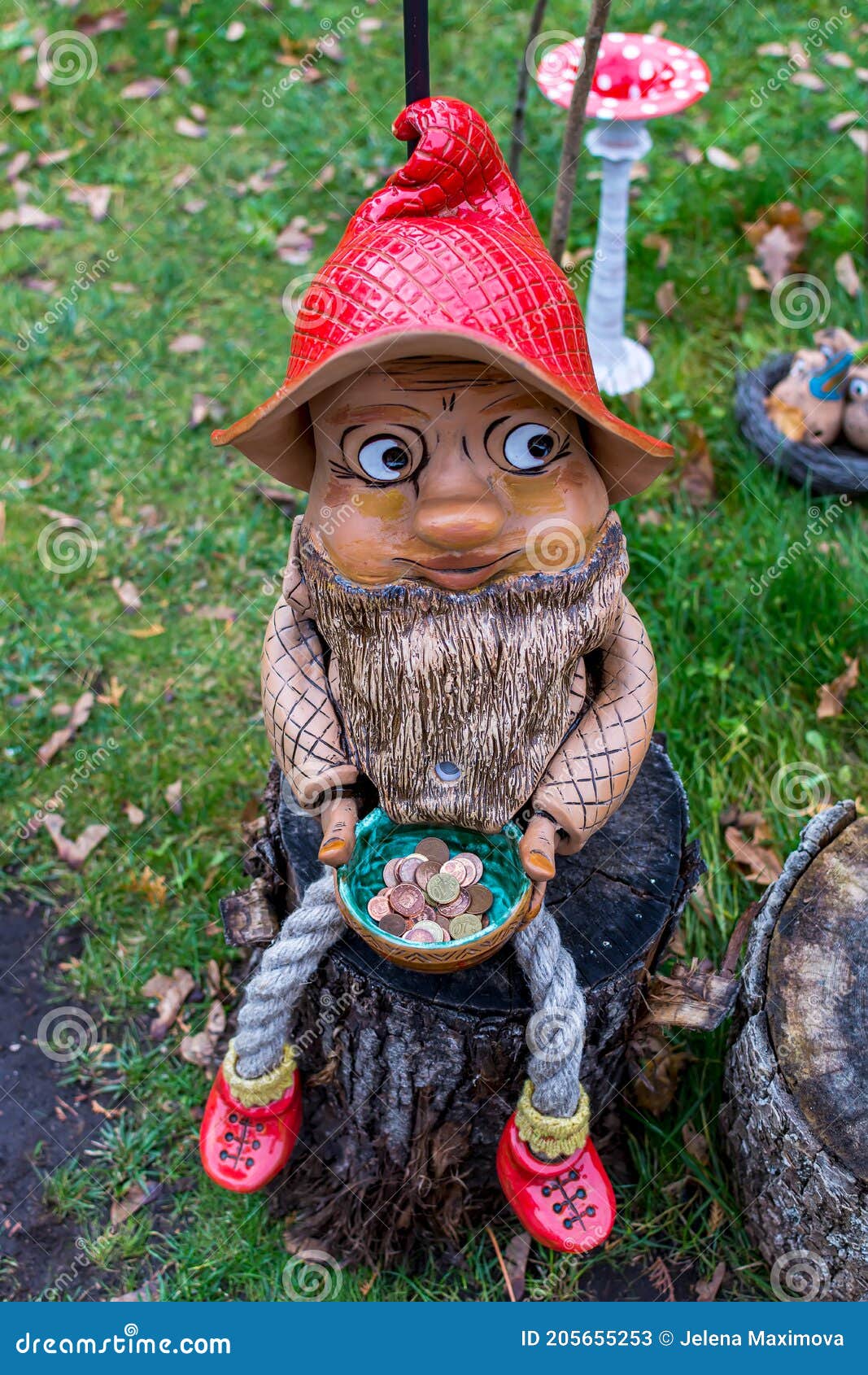 Dwarf Is Sitting On Street Water Tap On Rynek Market Square Editorial ...