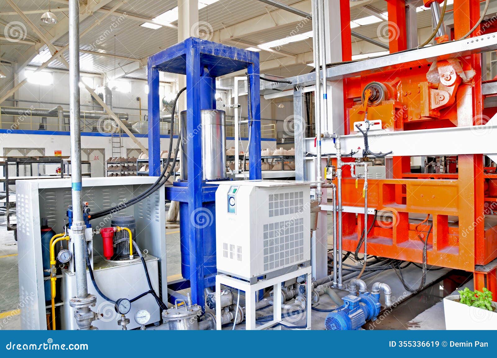 Ceramic factory equipment stock illustration. Illustration of material ...
