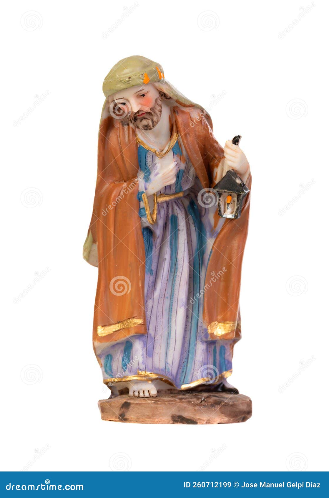 Ceramic Figure Representing Joseph Stock Image - Image of peace, bible ...
