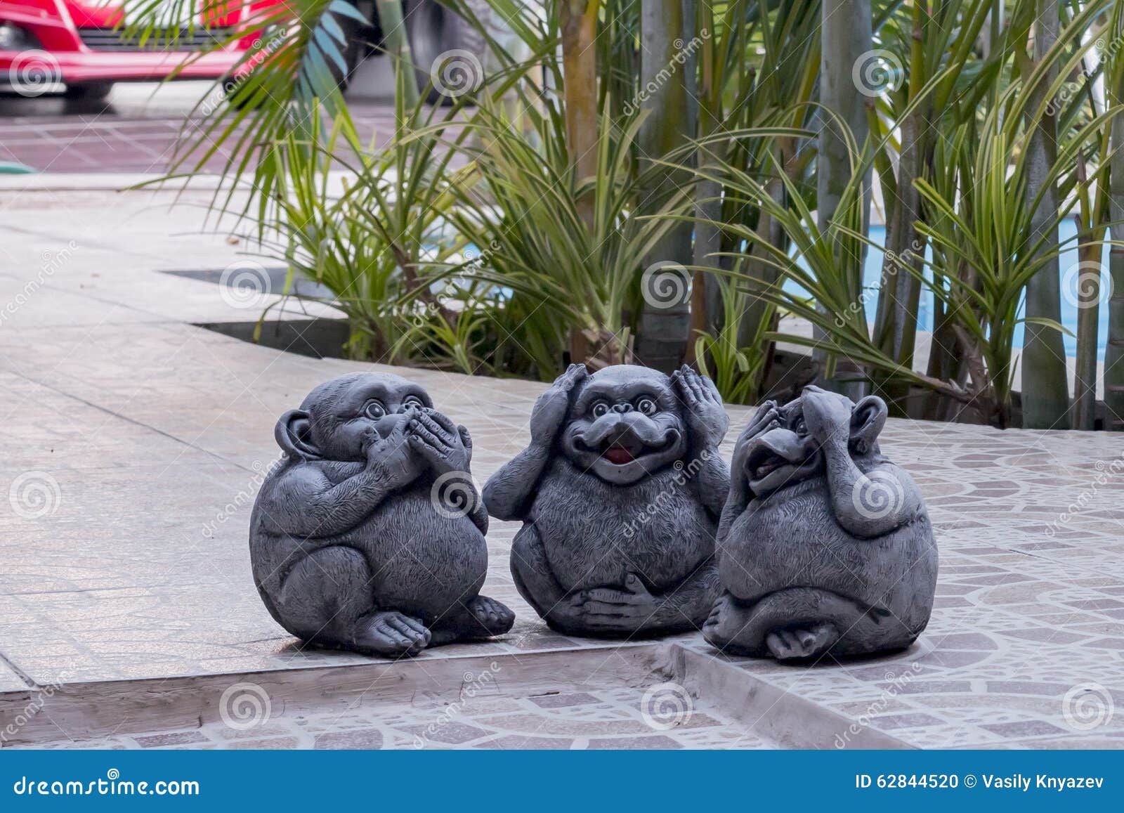 Ceramic figures of monkeys stock photo. Image of sculpture - 62844520