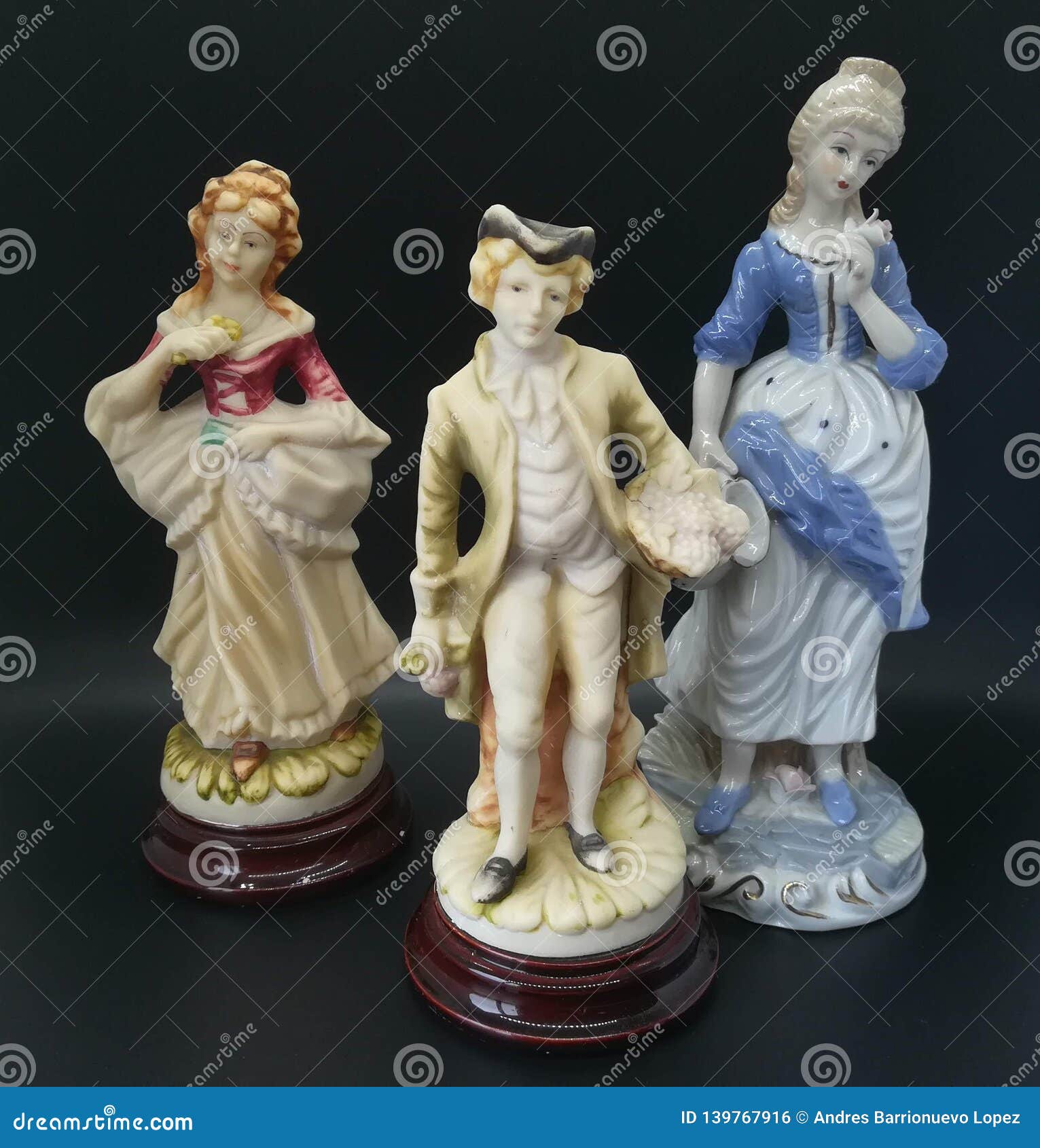 Ceramic figures of people stock photo. Image of concept - 139767916