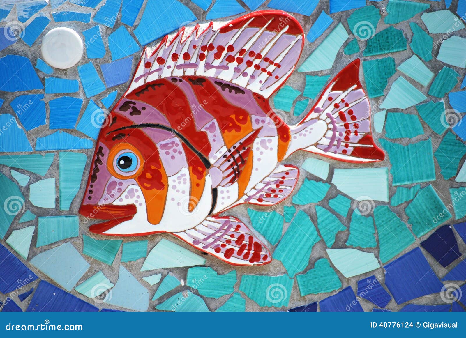 Ceramic Fish the Amalfi Coast, Italy Stock Photo - Image of tile ...