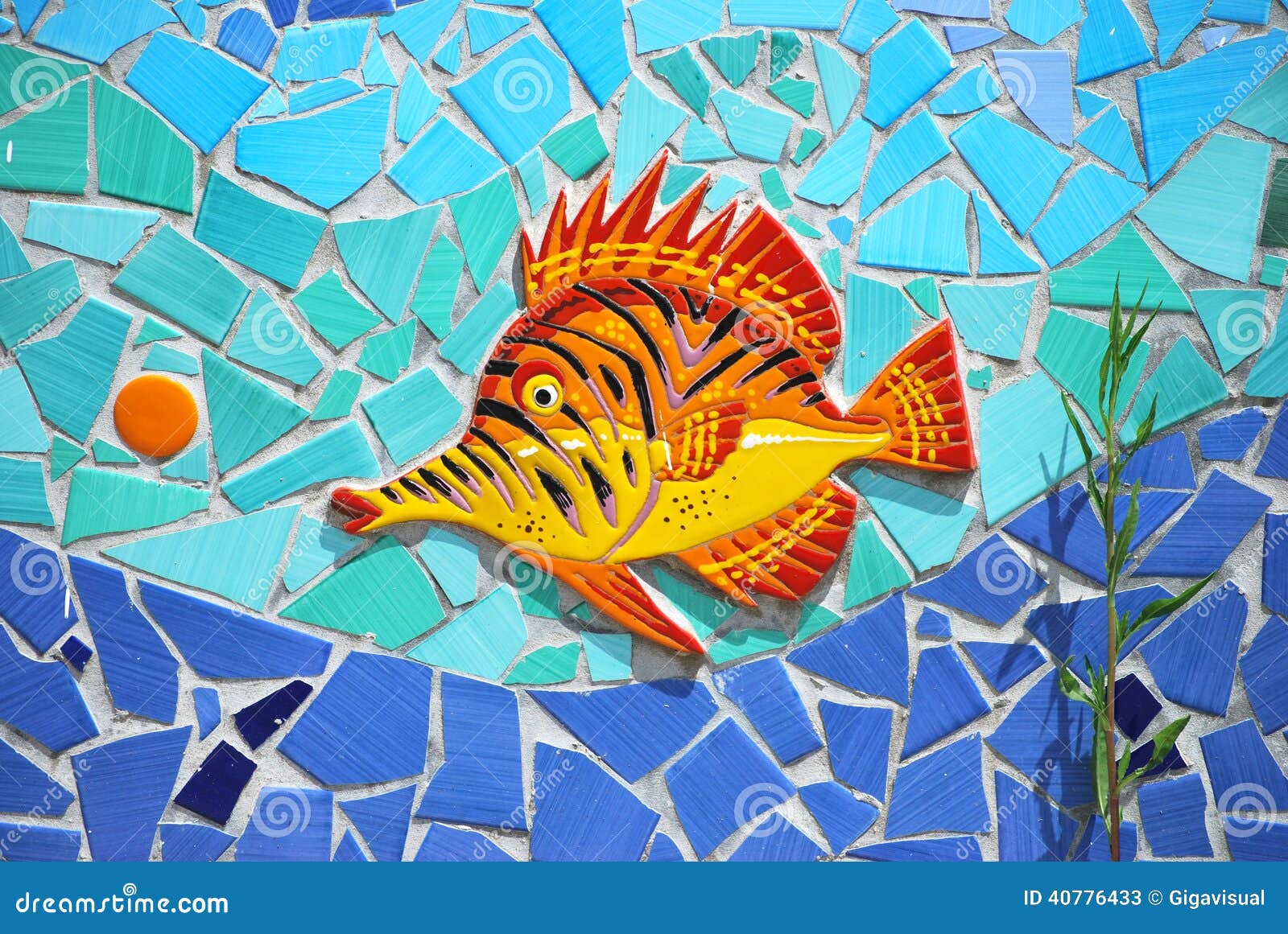Ceramic Fish the Amalfi Coast, Italy Stock Image - Image of ornate ...