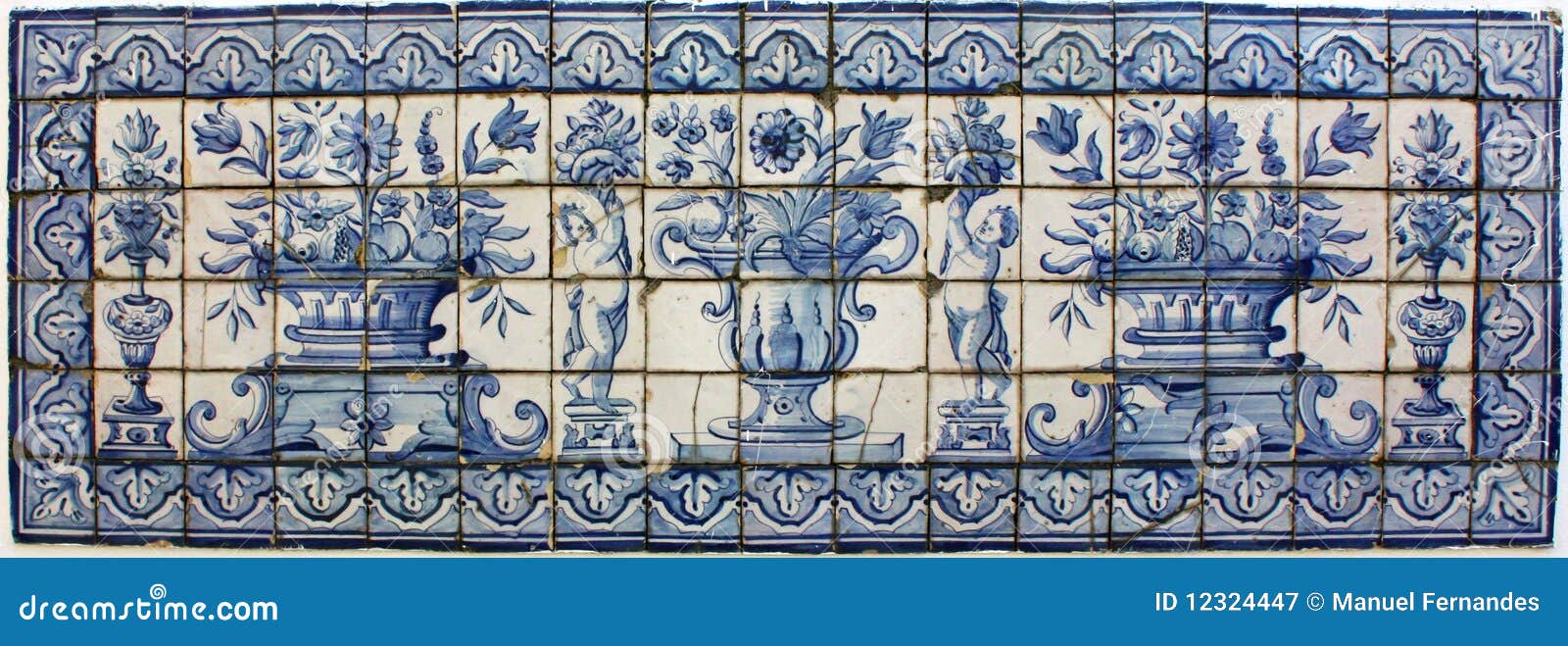 Ceramic Floral Tile Pattern Stock Image - Image of design, roman: 12324447