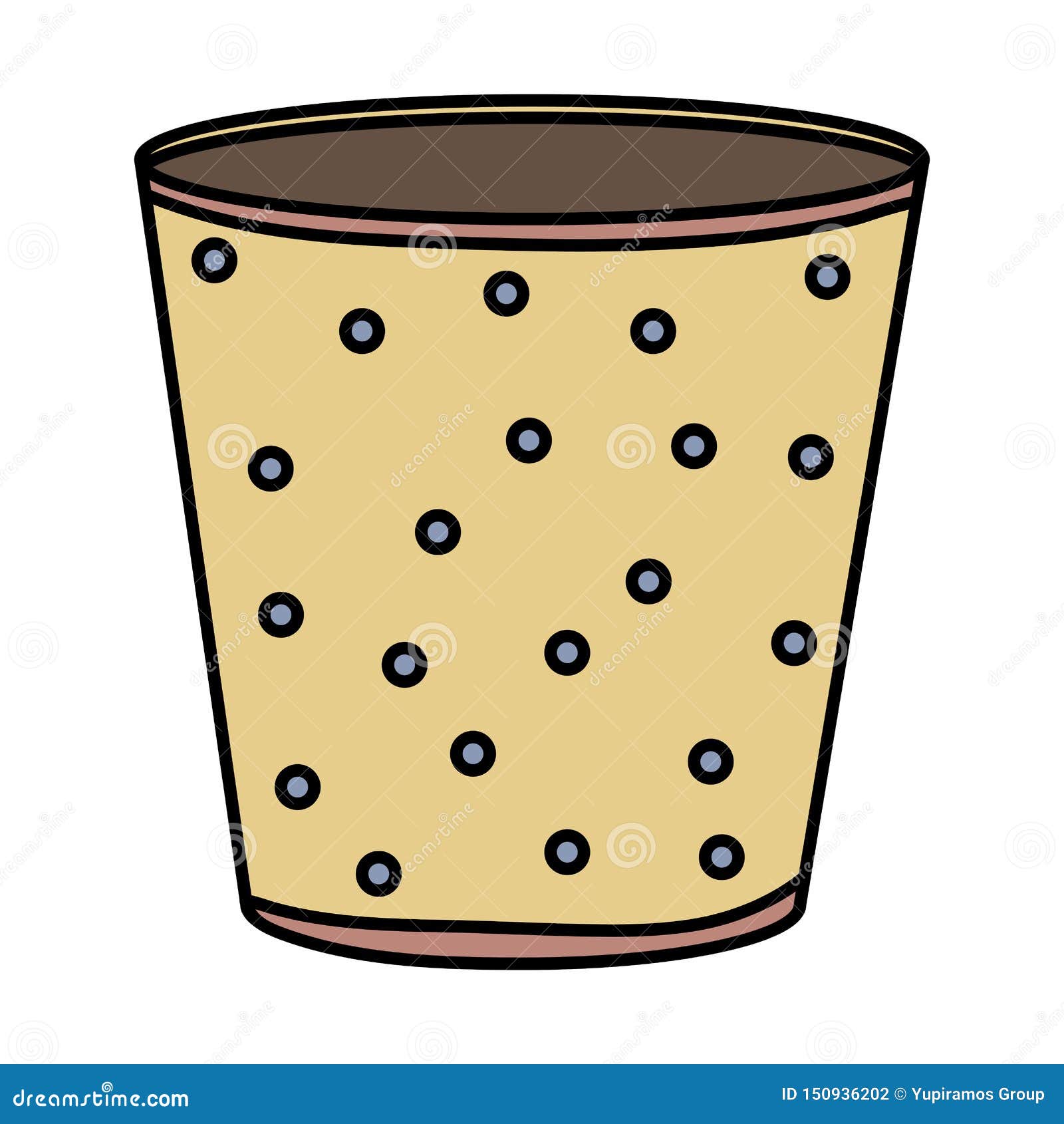 Ceramic Garden Pot Dotted Decorative Stock Vector - Illustration of ...