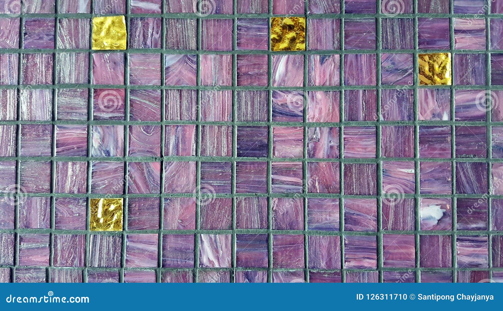 Ceramic Glass Colorful Tiles Mosaic Composition Purple Pattern ...