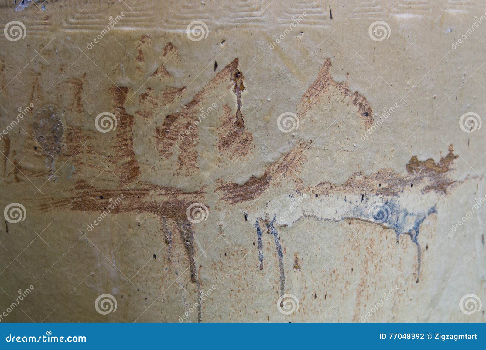 Ceramic Glazed Pot with Interesting Texture Stock Photo - Image of ...