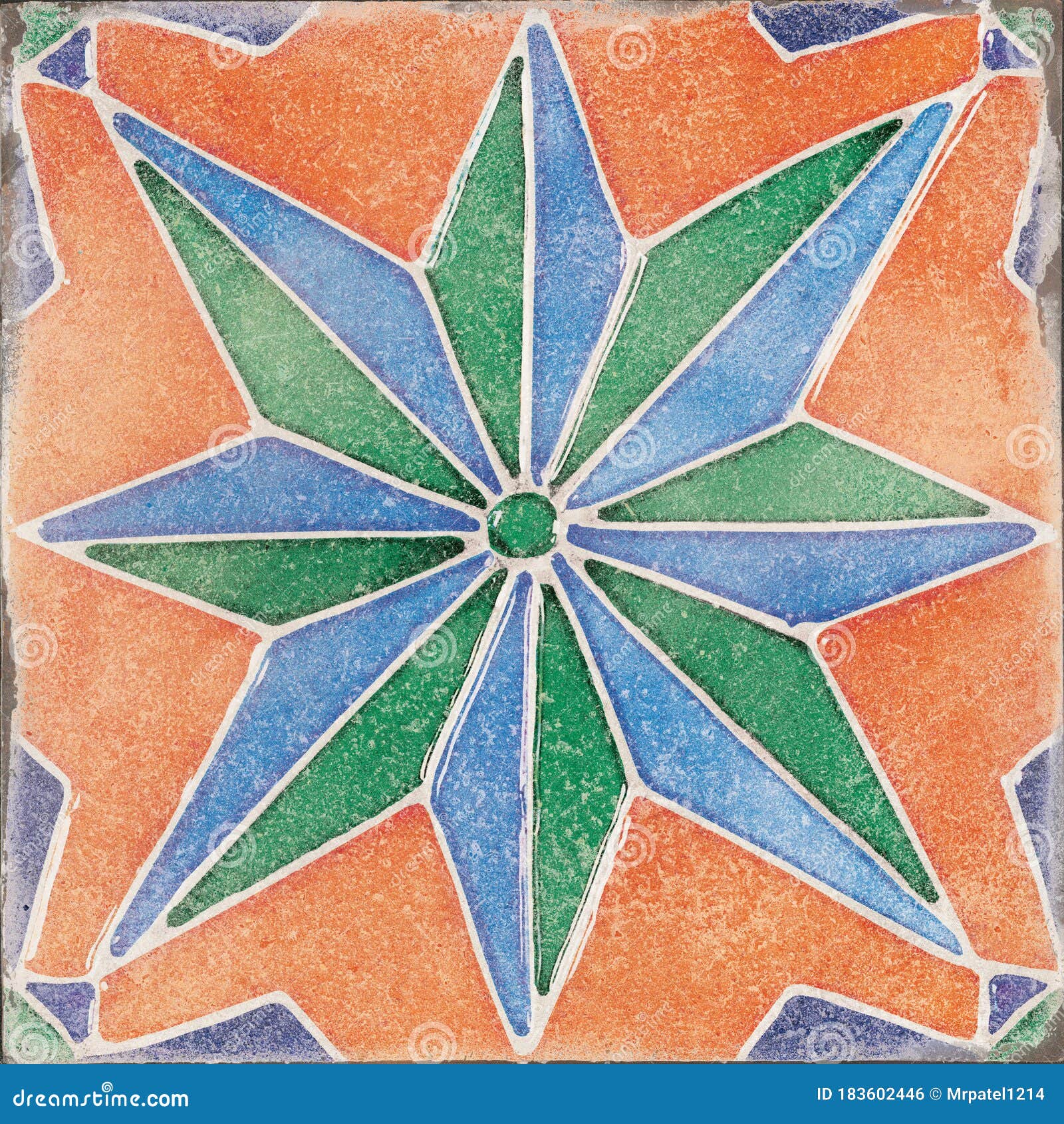 Ceramic Glazed Tiles for Wall Decoration Stock Photo - Image of antique ...