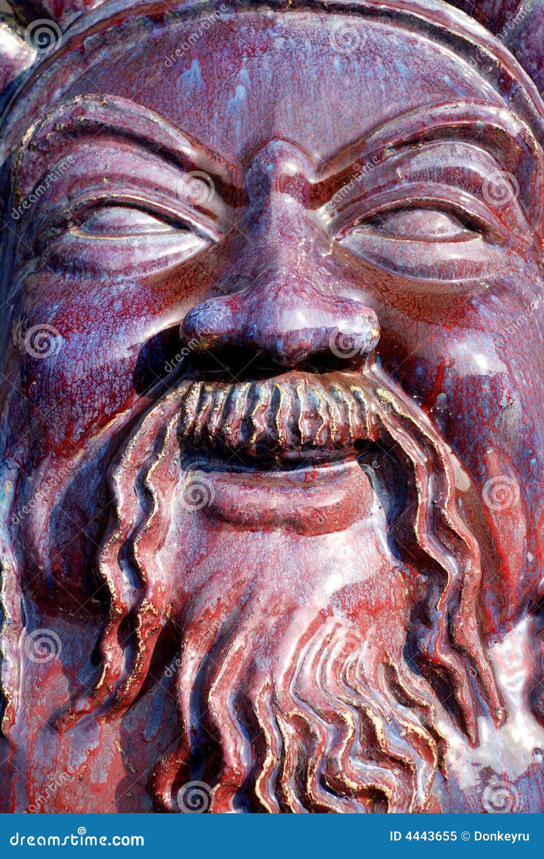Ceramic god face stock image. Image of sculpture, power - 4443655
